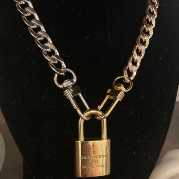 Jewelry | Louis Vuitton Padlock With Necklace Silvergold | Poshmark